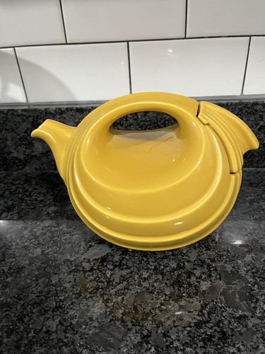 Hall Pottery #1400 Rhythm Mustard Yellow Art Deco Swirl Vintage 6 ...