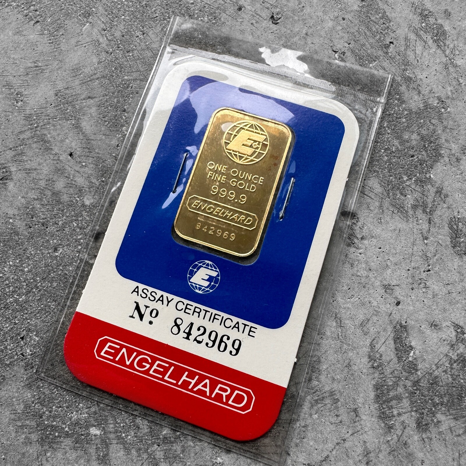 Vintage Engelhard 1 oz Gold Bar .9999 1oz - Sealed in Assay Card | eBay