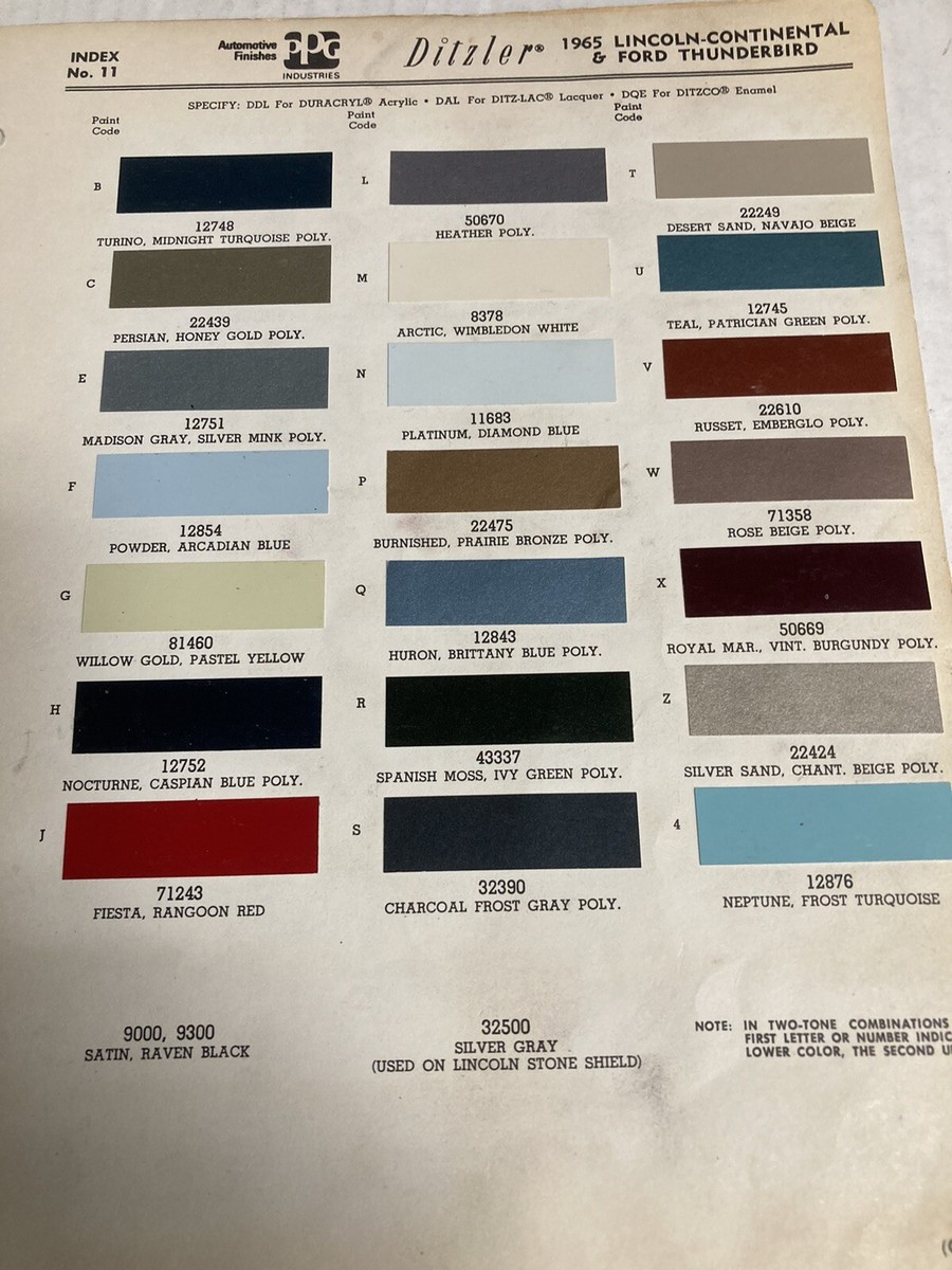 1965 Exterior Paint Color Charts Exterior Paint Colors