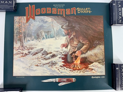 Remington The Woodsman Bullet Knife Poster In The Nick Of Time LW Duke ...
