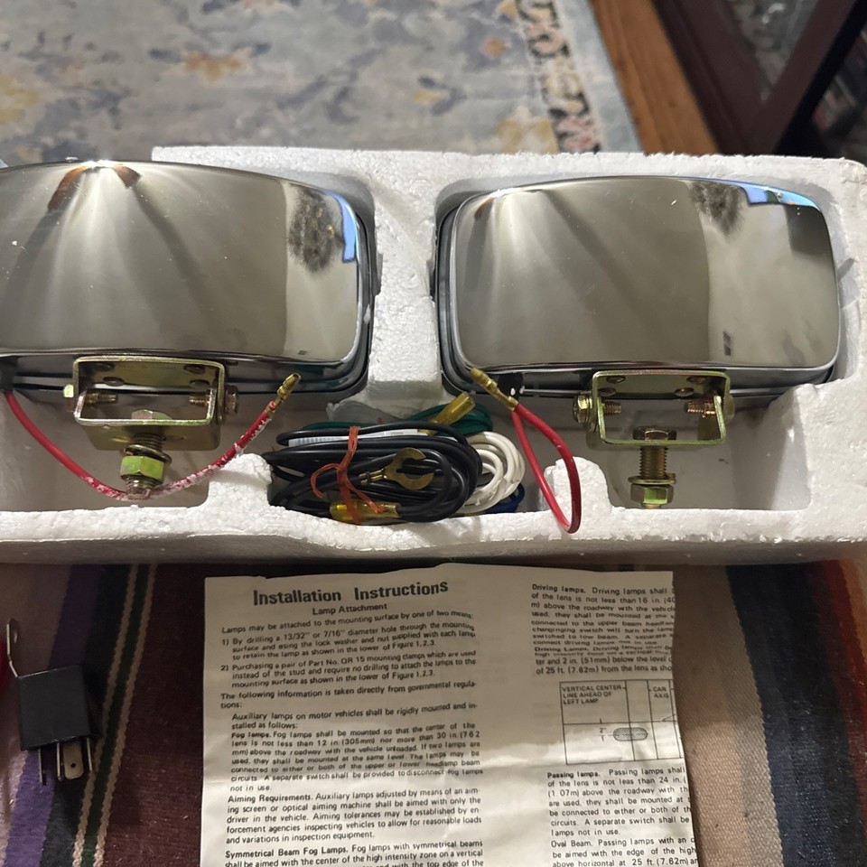 Custom Accessories Inc. Halogen Fog Lights BIGIE Chrome And Orange Set ...