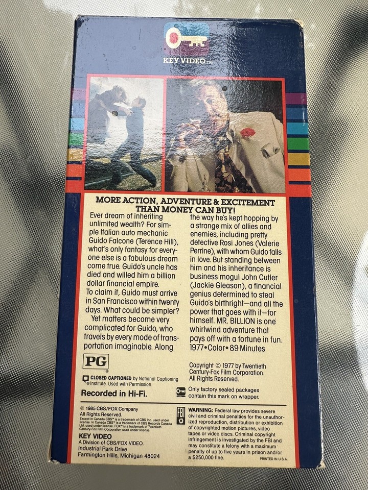 Mr Billion , Terrence Hill & Valerie Perrine VHS | eBay UK