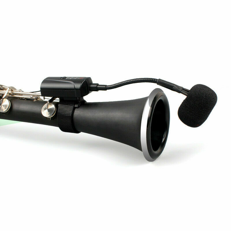 UHF 16 Channels Wireless Instrument Microphone Condenser Mic System for ...