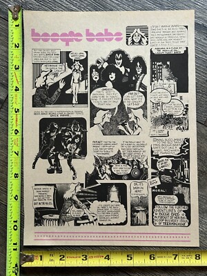 KISS Comic Strip 1977 Boogie Babs Teen Machine Magazine Vintage Kiss ...