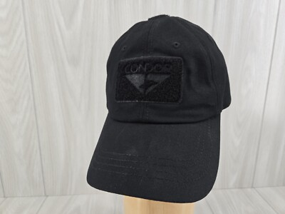 Condor Hat Cap Adult Black Adjustable Strap Breathable Tactical Patch ...