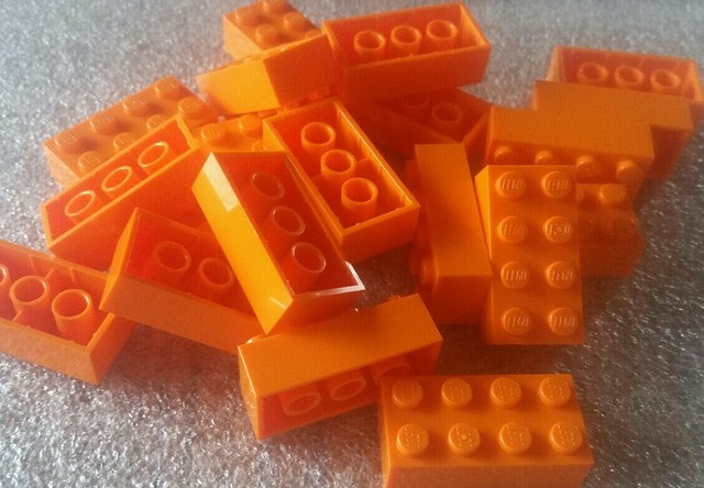 *NEW* Lego Bright Orange 2x4 Brick - Lot Of 20 - 4153827 | eBay