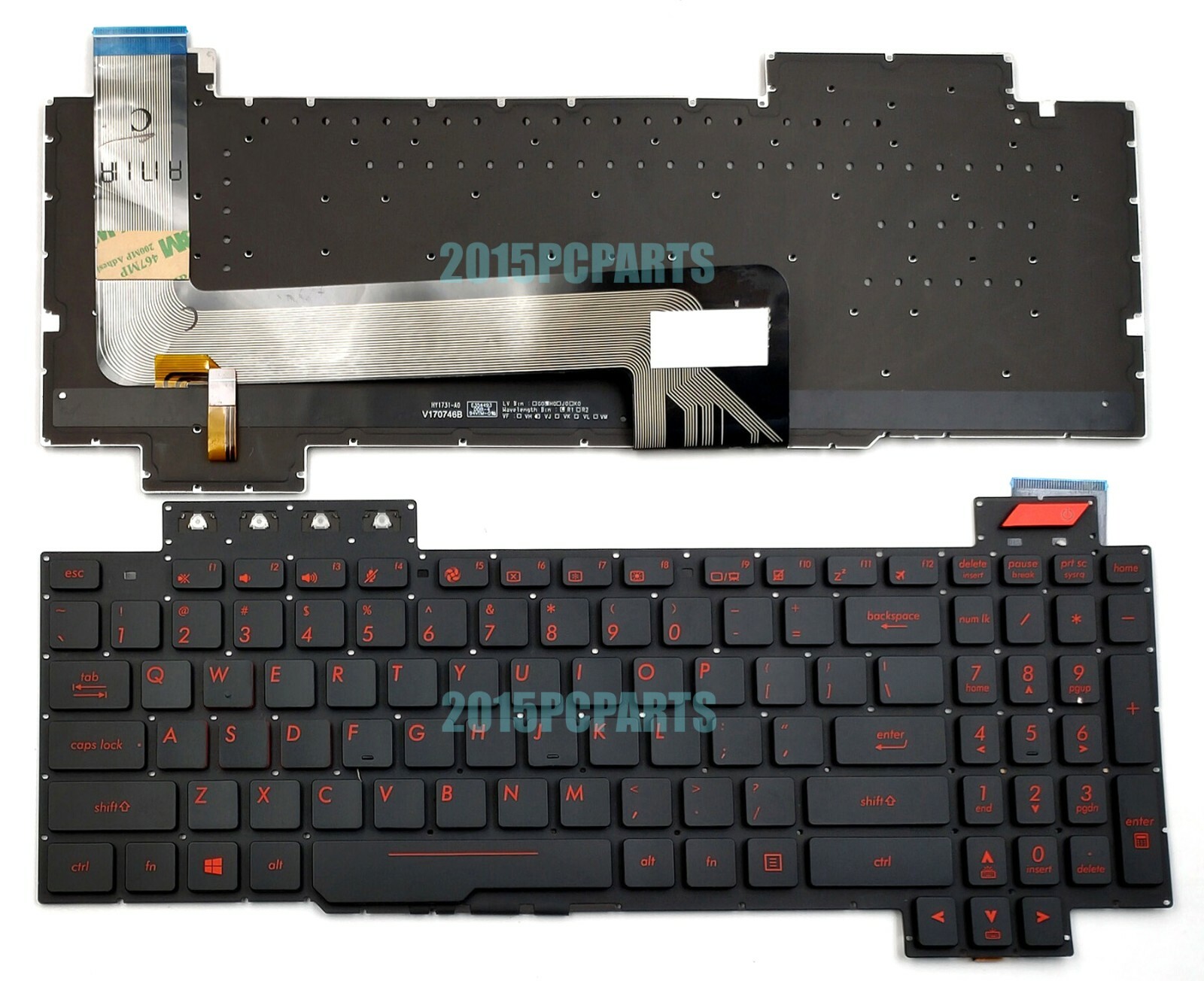 New Asus FX503 FX503VD FX503VD-EH73 FX503VM FX503VM-NS52 Keyboard US ...