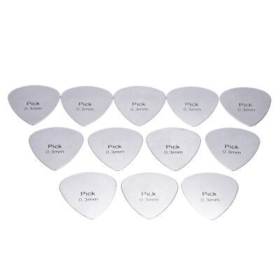 12pcs/ 0.3mm Stainless Steel Metal Guitar Picks Plectrum P7E0 | eBay