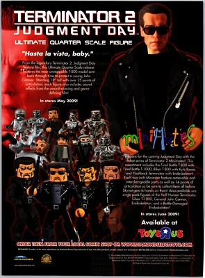 Terminator 2 Quarter Scale Minimates Print Ad Poster Art PROMO Original ...