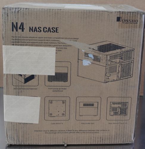 JONSBO N4 Nas Pc Case, Walnut Wood, 8-Drive Bay/6 * 3.5 "HDD Black | eBay