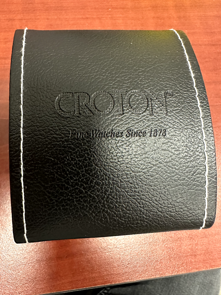 Men's Croton Rectangular Face Roman Numerals Watch With Box/Papers ...