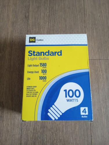 100 Watt Standard Light Bulbs 4 Pack | eBay