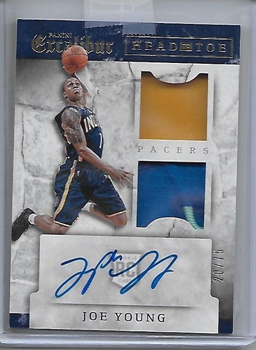 2015-16 Excalibur JOE YOUNG rookie Head to Toe jersey shoe auto Pacers ...