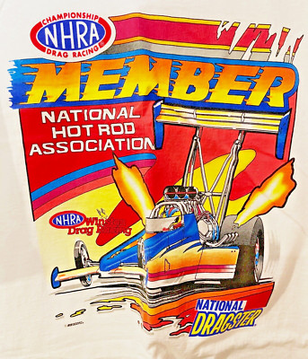 VRHTF RARE VTG ORIGINAL "1995 NHRA MEMBER NATIONAL DRAGSTER SHIRT ...
