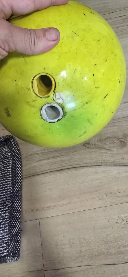 DV8 Neon Pearl Yellow Discontinued bowling ball 14 LB. Rare Preowned | eBay