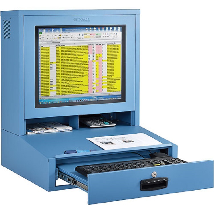 NEW! LCD Counter Top Security Computer Cabinet - Blue!! | eBay