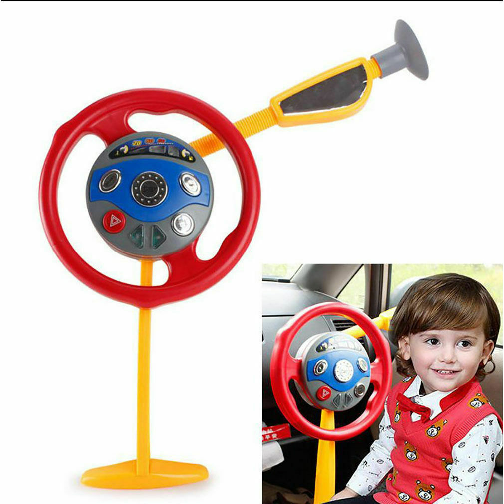 Kid Electronic Backseat Driver Car Seat Steering Wheel Children Driving ...