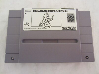 Burn-In Test Cartridge Rev D SNES Super Nintendo 1991 Mario Not for ...