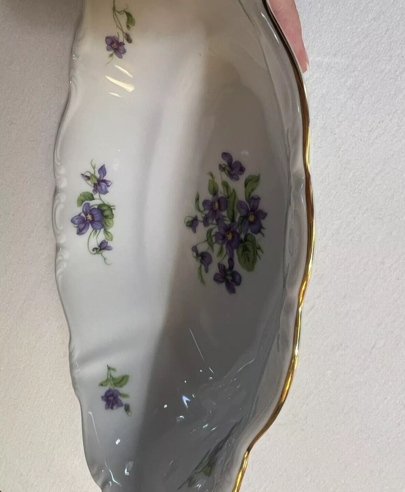 Vtg Johann Haviland Bavaria Germany Fine China Vegetable Serving Bowl Violets | eBay