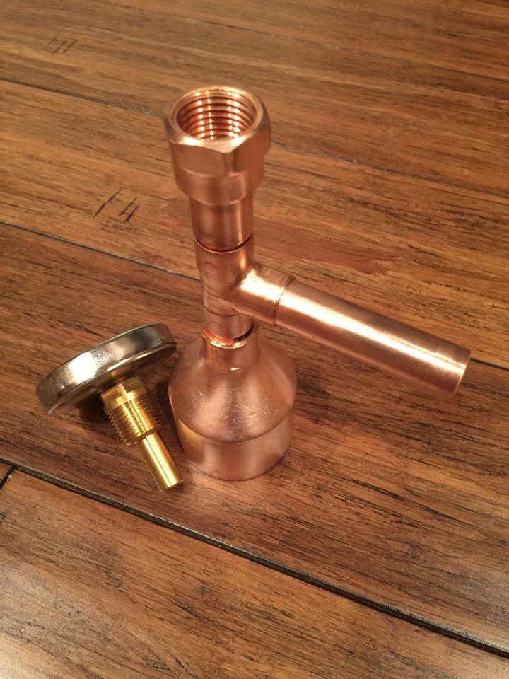 Moonshine Still Keg 2" Copper Column Thermometer DIY Kit Distilling ...
