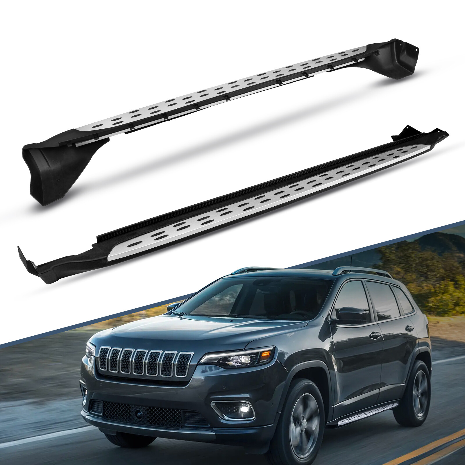 Pair Running Boards for 2011-2021 Jeep Grand Cherokee Side Steps Bars ...