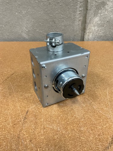 Hubbell Twist-Lock Receptacle 50A 250V 3Ø CS8369 w/ Hubbell 7.3 CU IN ...