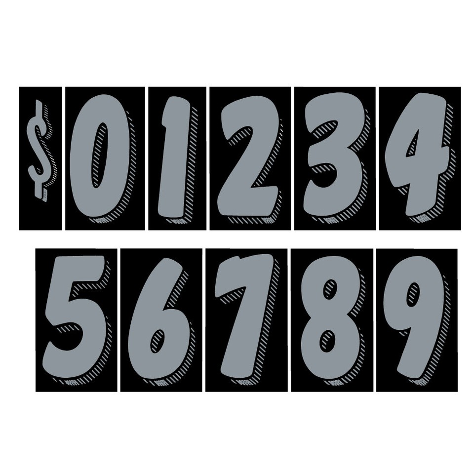 Car Dealer Windshield Stickers 11 Dozen Pricing Numbers 7.5 Inch ...