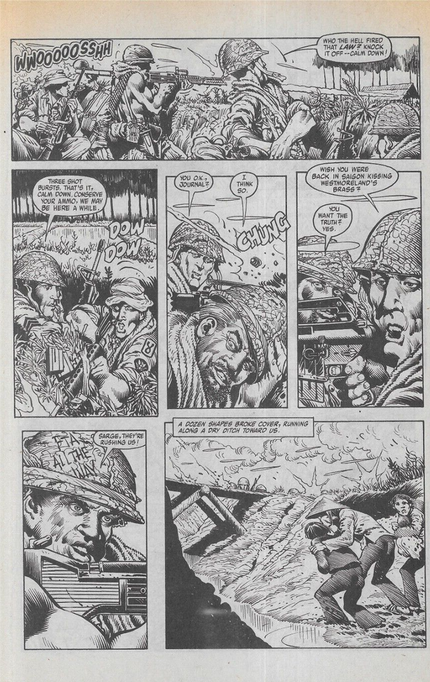 Vietnam Journal Comic 6 Cover A First Print 1988 Don Lomax Clem Robins ...