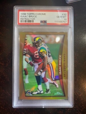 1998 Topps Chrome Refractor #32 Isaac Bruce HOF PSA-10 | eBay