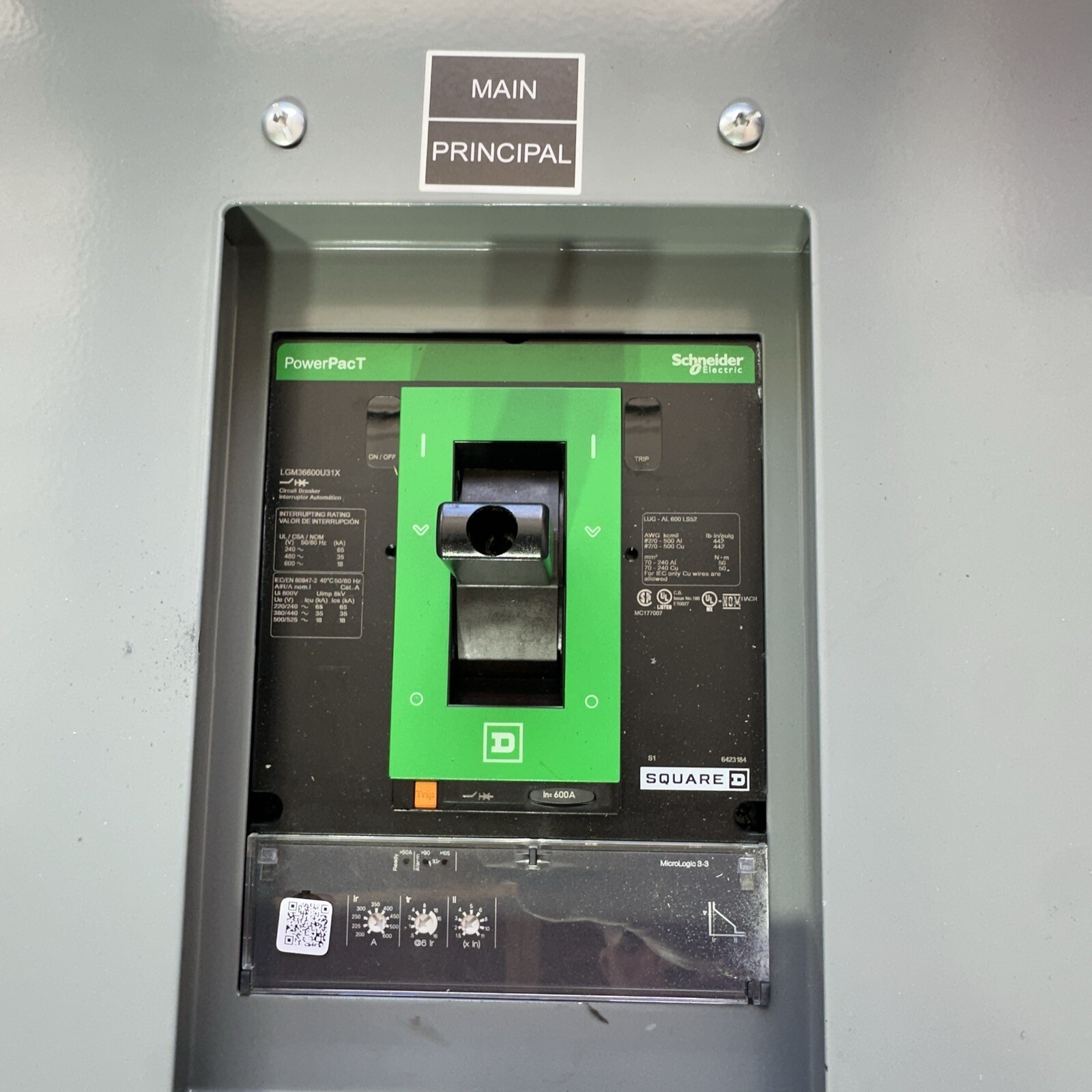 Square D HC4268WP 600 Amp Main TYPE 3R I Line Complete Panel W/HCP ...