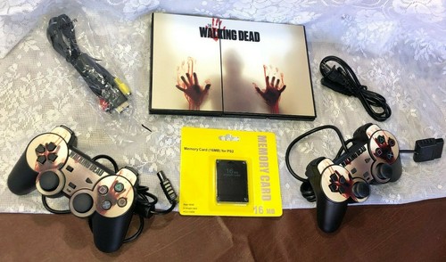 SONY PLAYSTATION 2 PS2 SLIM VINYL SKIN CONSOLE LOT BUNDLE WITH 7 GAMES ...