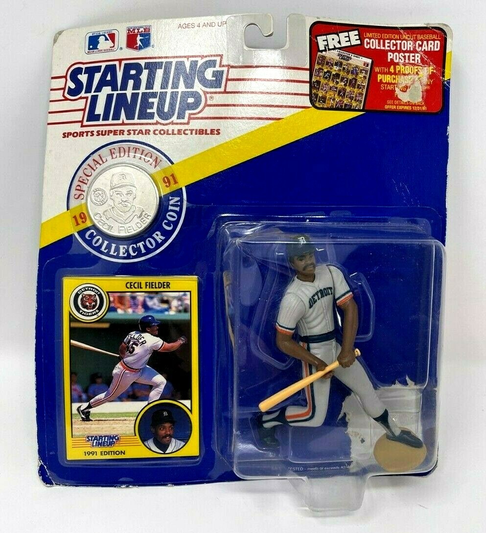 1991 Starting Lineup Cecil Fielder Detroit Tigers Action Figure MLB ...