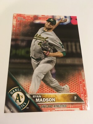 2016 Topps Jumbo 5x7 Red Parallel Ryan Madson Athletics A's 512 #’d 1/5 ...