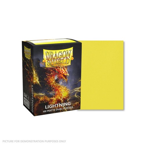 DRAGON SHIELD - Standard Size Dual Matte Lightning Yellow "Ailia" - Box ...