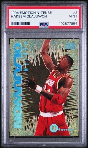 1994 Emotion HAKEEM OLAJUWON Houston Rockets N-TENSE Insert HOF Card ...