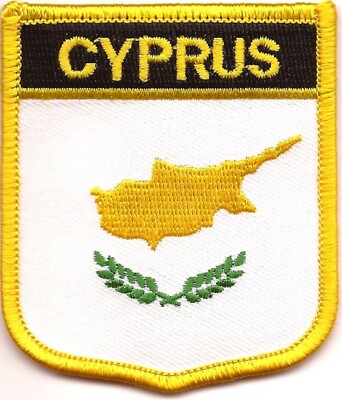CYPRUS SHIELD FLAG EMBROIDERED PATCH --- IRON-ON --- NEW 2.5" x 2.75" | eBay