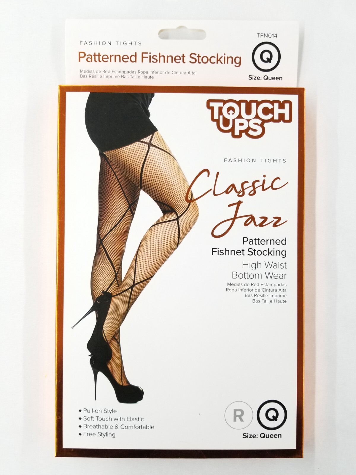 TOUCH UPS Classic Jazz High Waist Pantyhose Patterned Fishnet Stocking | eBay