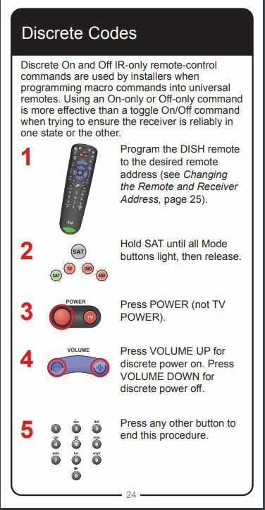 BELL DISH IR REMOTE Control 3.4 9241 9242 9400 6131 6141 6400 3100 4100 ...