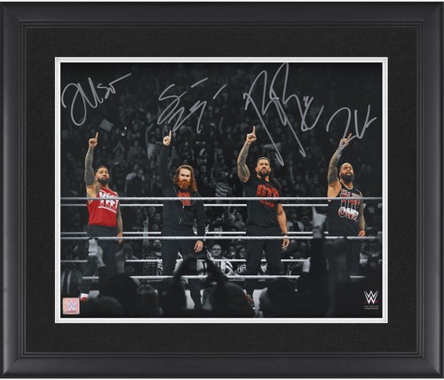 Roman Reigns, Jey Uso, Jimmy Uso, & Sami Zayn Framed Signed 16x20 ...