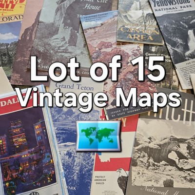 Lot of 15 Vintage Travel Brochures, Maps, National Parks, City Road ...