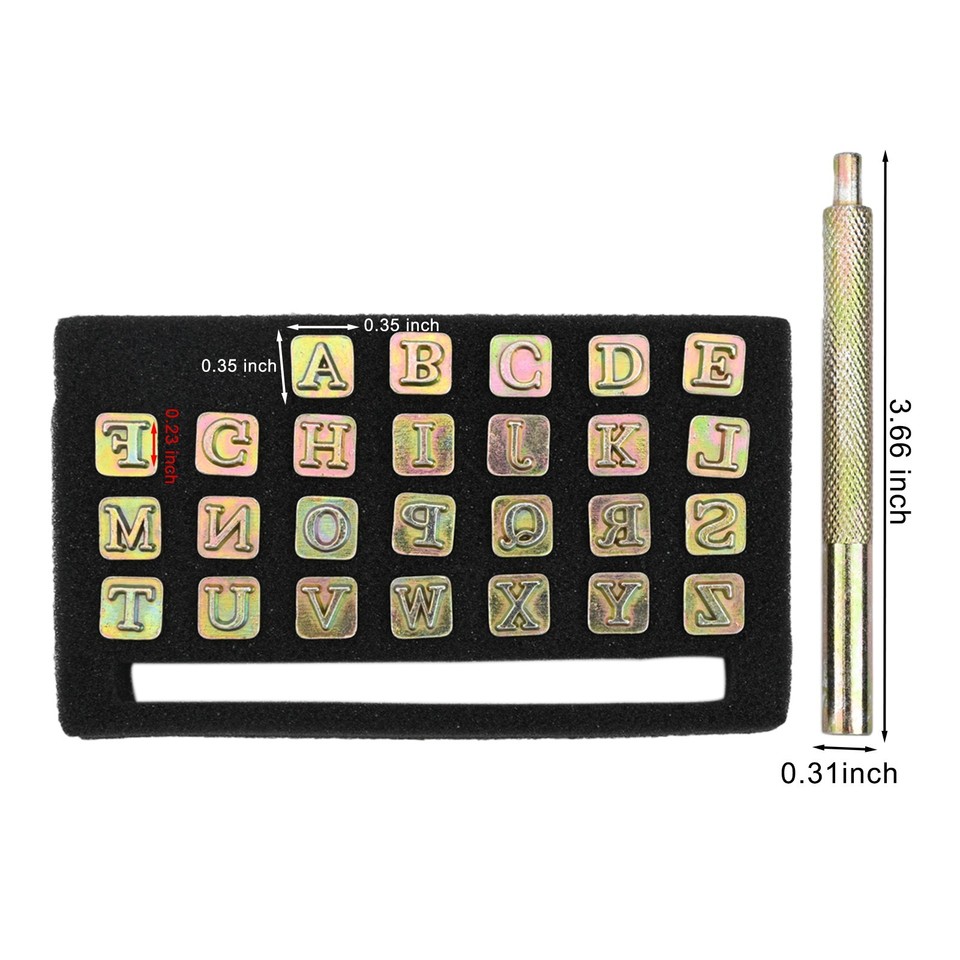 Leder Stempel Alphabet Buchstabe Metall Punsch-Satz Lederhandwerk DIY ...