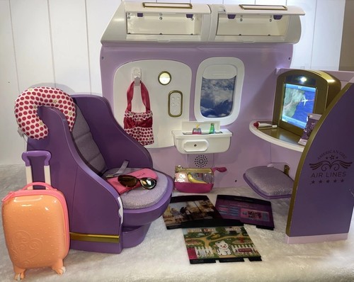 HTF American Girl Doll Air Lines Airlines Play Set Air Plane Working ...