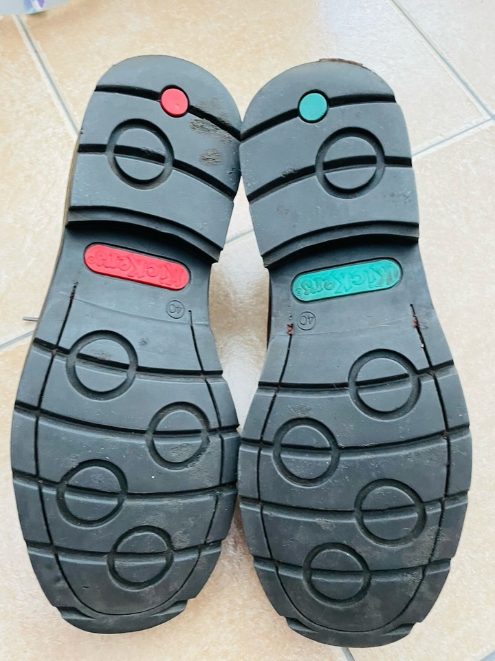 KICKERS Vintage 90s Mahogany Leather Lace Up Chunky Heavy Oxford Shoes ...