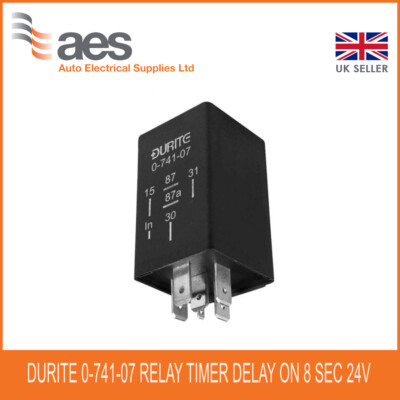 Durite 0-741-07 Relay Timer Delay On 8 Seconds 24 volt | eBay