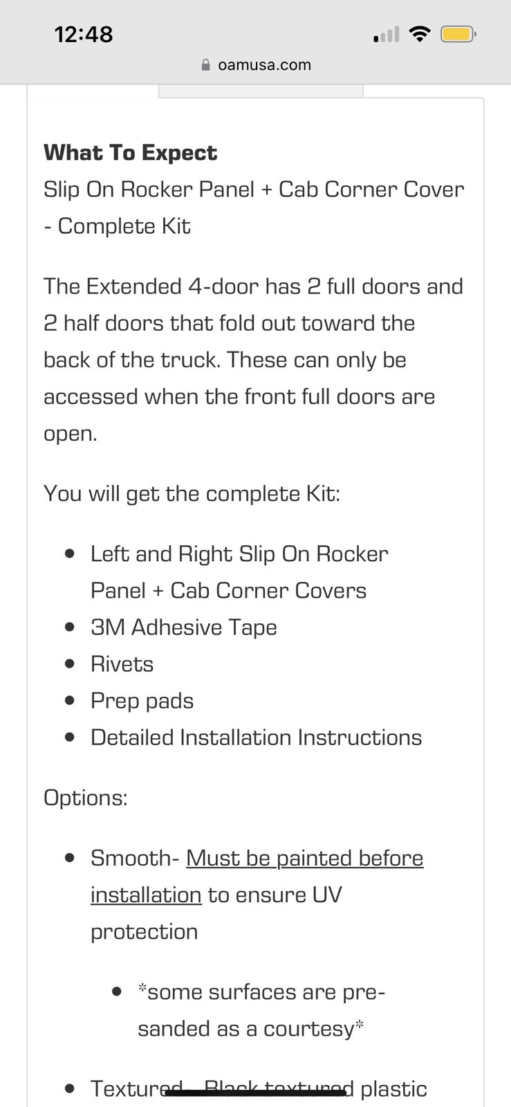 OAM Quick Covers: Silverado/Sierra Slip On Rocker Panel + Cab Corner ...