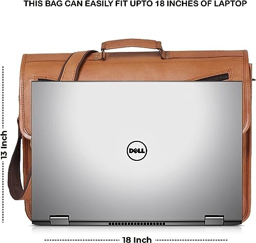 Leather Messenger Bag for Men and Women 18 Inch Best Laptop Briefcase ...