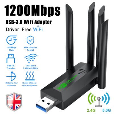 1200Mbps WiFi USB 3.0 Dongle Signal Extender Wireless Internet Repeater ...