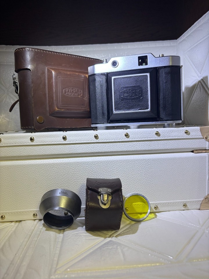 🚀🎁RARE《N MINT in CASE》Olympus Chrome Six 6 RII A 6x6 6x4.5 Film Camera ...