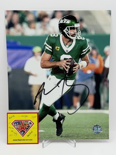 Aaron Rodgers Signed 8x10 Photo New York Jets Autograph NFL MVP SSC COA ...
