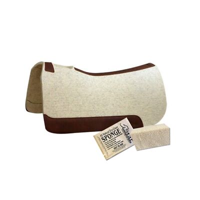 5 Star Horse Saddle Pad - 1" Thick Western Contoured Natural Pad - The ...